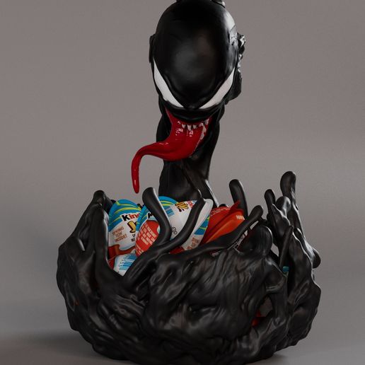 🍬 Amazing Venom Candy Bowl - Perfect for Halloween・Free STL File for 3D ...