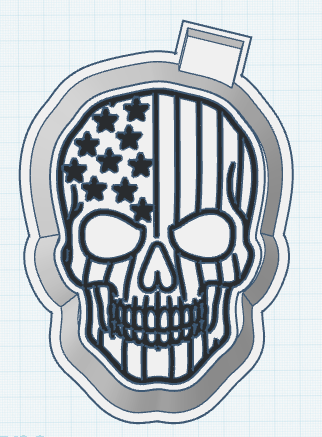 💀 Patriotic Skull - Digital Freshie Mold Housing STL・ STL File for 3D ...