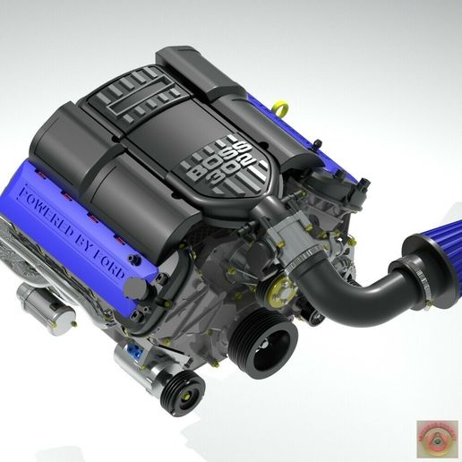 🚙 FORD MUSTANG BOSS 302 - ENGINE・ STL File for 3D printing・Cults