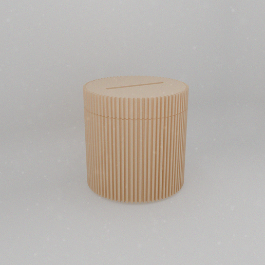 🪙 Modern Minimal Coin Bank Interior Decor・ STL File for 3D printing・Cults