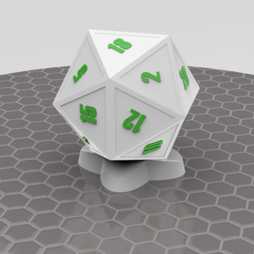 🎲 Dice d20 ornament・Free STL File for 3D printing・Cults
