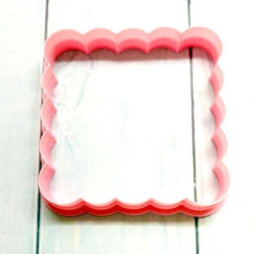 🟪 Scalloped Square Cookie Cutter | Wavy Square Cookie Cutter |・ STL ...