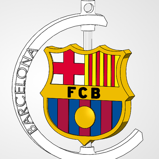 🗝️ Barcelona 3D Printable Logo – Keychain & Desk Decor - Rotary・ STL ...