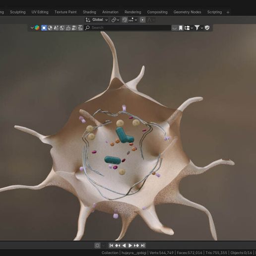 ⚕️ Ultra-Realistic 3D Platelet Model (Active & Resting Forms) - High ...