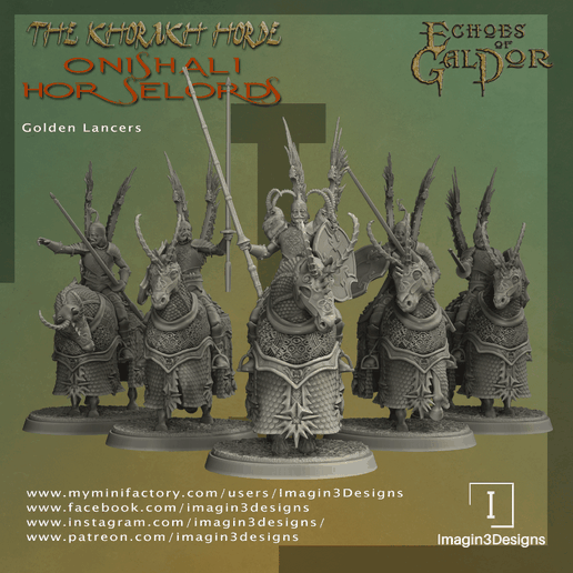 🐎 The Golden Lancers Heavy Cavalry・ 3D File for 3D printing・Cults