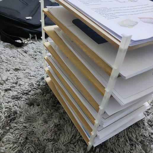 🧑‍🔧 Stackable a4 paper shelf spacers・Free STL File for 3D printing・Cults