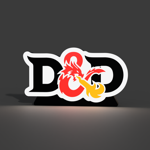 🔦 Dungeons and Dragons D&D Lightbox LED Lamp・ 3MF File for 3D printing ...