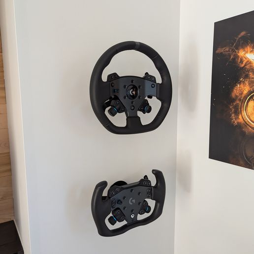 🛞 Logitech G Pro Wheel Wall Mount・ 3MF File for 3D printing・Cults