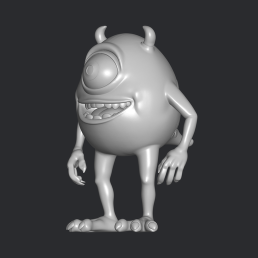 👽 Mike Wazowski de Monsters Inc, Disney・Archivo STL para Impresión 3D・Cults