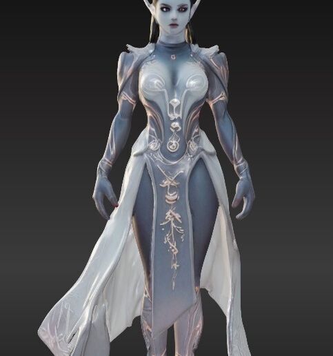 👩 Pleiadian Woman – Ethereal Warrior・ STL File for 3D printing・Cults