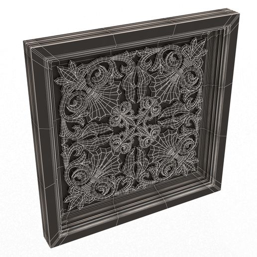 3D file Carved Ceiling Tile 04 🪵 ・3D printable model to download・Cults