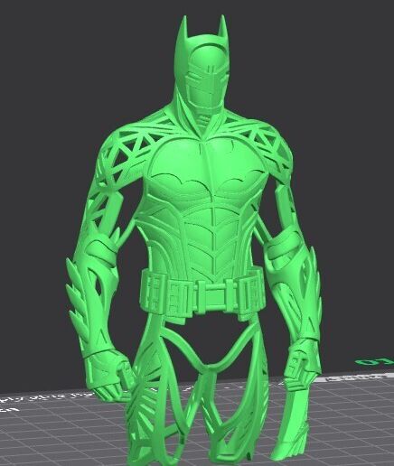 🗿 Dark Vigilante - Golden Wireframe Batman Sculpture・Free STL File for ...