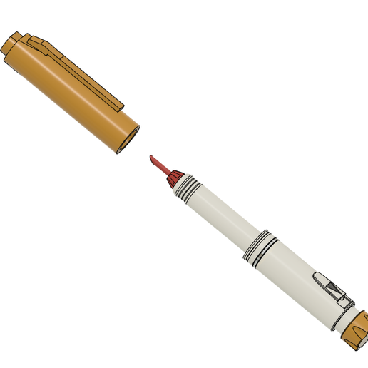🖊️ Tarkov Style Stimulant Pen・ STL File for 3D printing・Cults