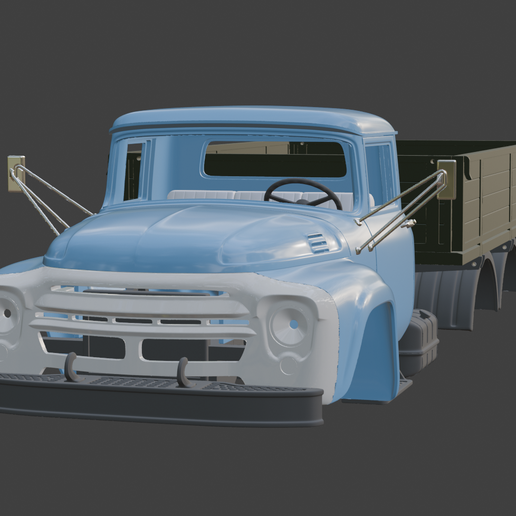 🚚 ZIL 130 RC body 1/10 2in1 chassis 4x4 Dump 6x6 Flatbed・ STL File for ...