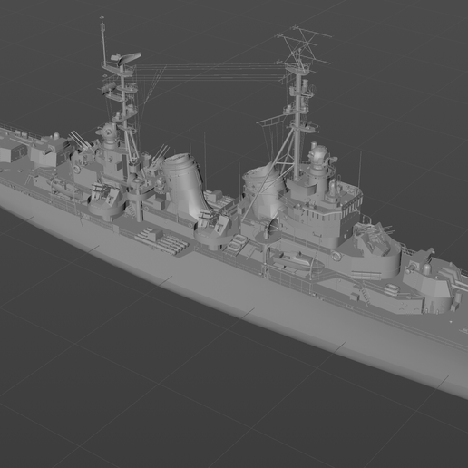 🚢 3D model of the Soviet cruiser "Ochakov"・ OBJ File for 3D printing・Cults