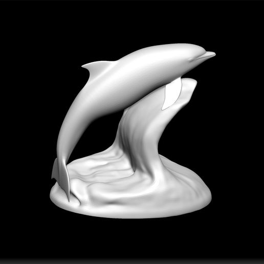 STL file Dolphin Statue 3D Print Model - Ocean Animal Sculpture STL ...