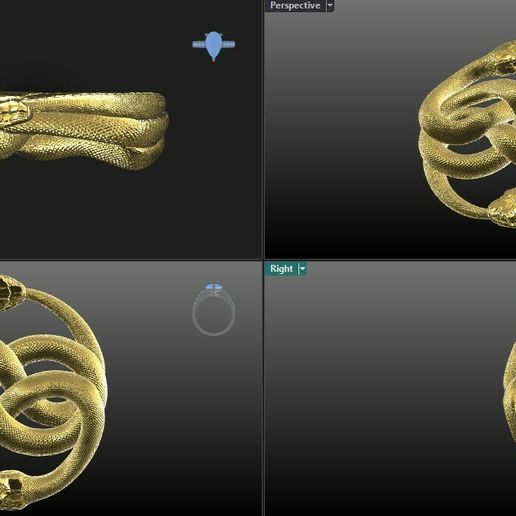 🐍 Auryn Gold Snakes Pendant Medallion from the never ending・ STL File ...