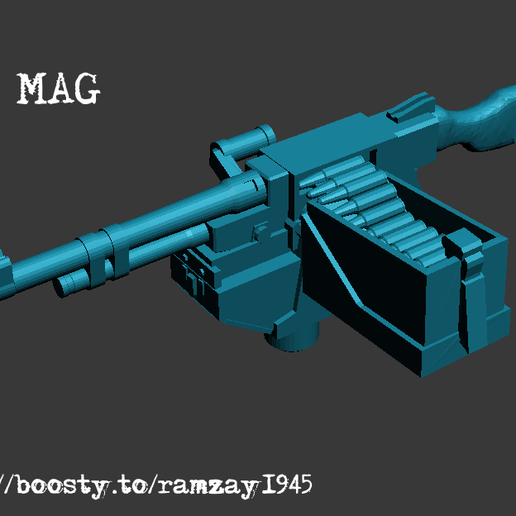 Archivo STL FN MAG LMG 1:100 🔫 ・Modelo imprimible en 3D para descargar・Cults