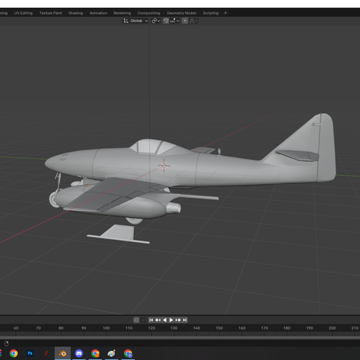 🚗 Messerschmitt Me 262 – 3D WWII Jet Fighter・ OBJ File for 3D printing・Cults