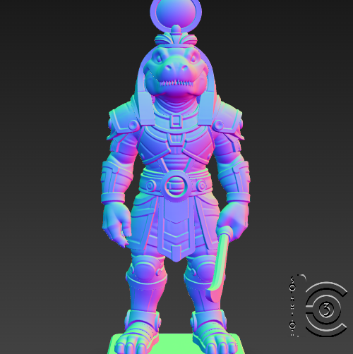 🦎 Egyptian Lizard God - Reptilian Sun Guardian・ STL File for 3D ...