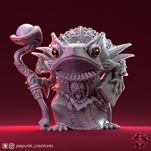 STL file Toad Headmistress of witch school DND MINI 🧙‍♀️ ・3D printer ...