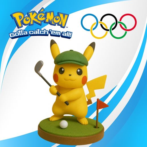 🏌️ Pikachu olympic golf・ STL File for 3D printing・Cults