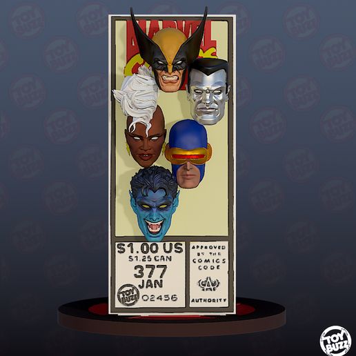 📦 X-MEN corner box art Marvel legends・ STL File for 3D printing・Cults