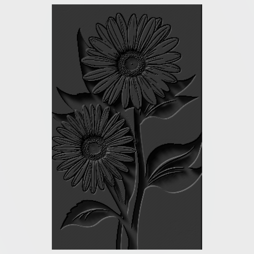 💐 3D Daisy Flower・Free STL File for 3D printing and CNC machining ...