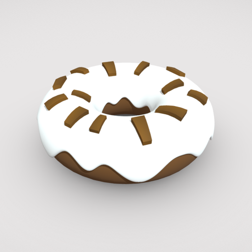 STL file Chocolate Cake Doughnut 🍫 (OBJ)・3D print design to download・Cults