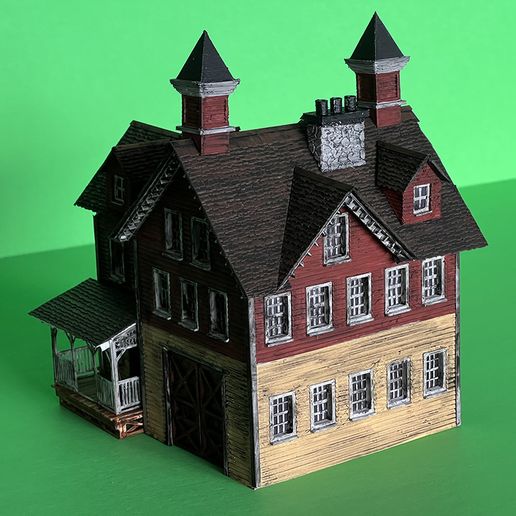 🔥 FIRE HOUSE HO SCALE・Free 3D File for ・Cults