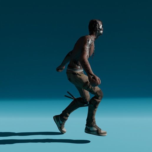 🔥 Travis Scott La Flame Low Poly・ STL File for 3D printing・Cults