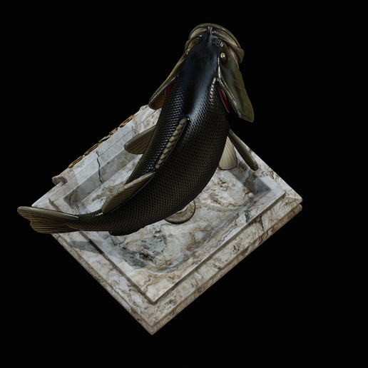 🐠 fish Largemouth Bass / Micropterus salmoides trophy statue detailed ...