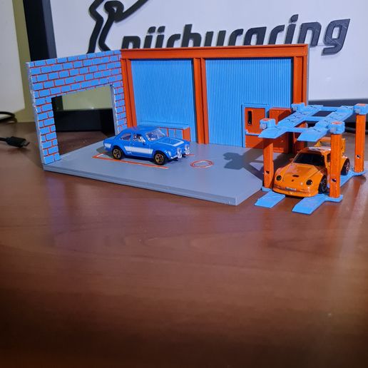 🚗 Mini garage diorama for 1/64 scale diecasts - Model 001・3D Print・Cults