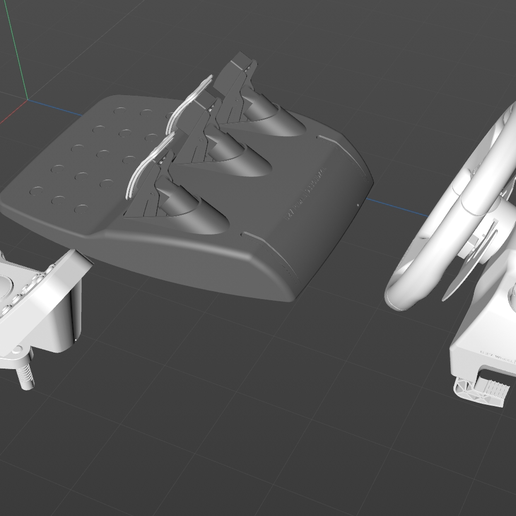 OBJ file Car Simulator G27 Transmission Game Steering Wheel Set 🚗 ・3D ...