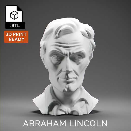 STL file Abraham Lincoln Bust 👤 ・Design to download and 3D print・Cults