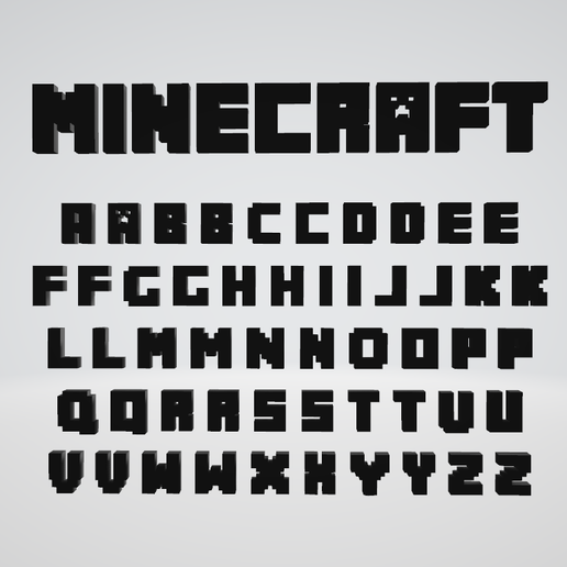 how to draw minecraft letters