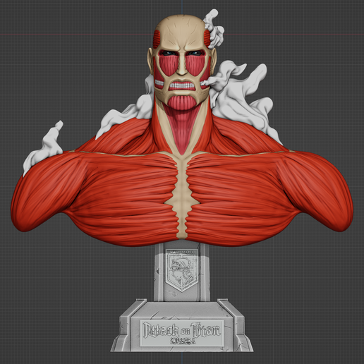 Archivo STL Attack on Titan/Titan Busto Colosal 💬 ・Plan imprimible en 3D para descargar・Cults