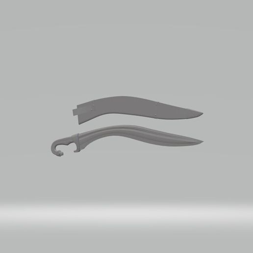 Archivo STL Curved Blade with Sheath 🎨 ・Modelo para descargar y ...