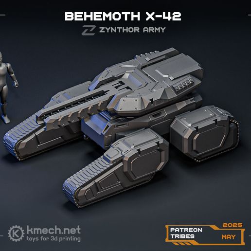 🪖 BEHEMOTH tank・ 3D File for 3D printing・Cults