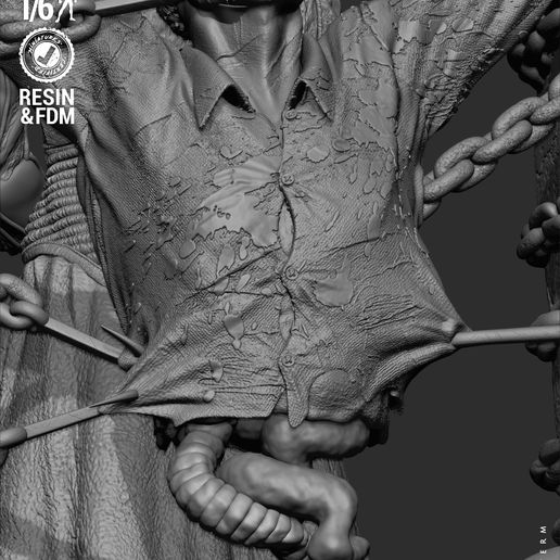🎬 WICKED MOVIES PINHEAD SCULPTURE: TESTED AND READY FOR 3D PRINTING ...
