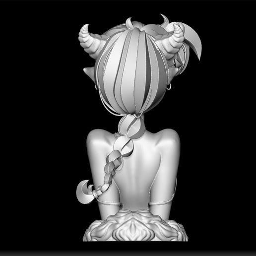 Archivo STL Cute Bust Devil Girl - Devil Girl 3D Print - Fantasy Devil Girl Sculpture - Cute ...
