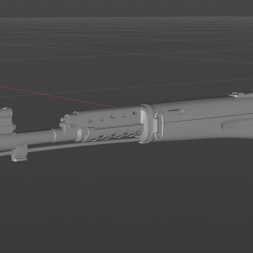 🗺️ Soviet SKT-40 carbine 3D model material・ OBJ File for 3D printing・Cults