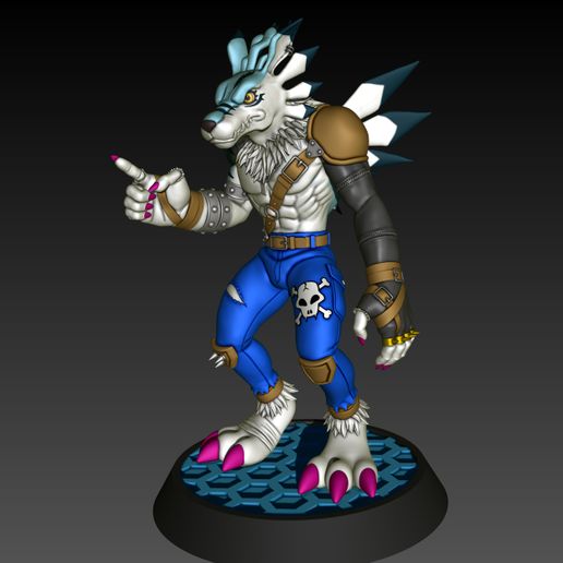 digimon weregarurumon coloring pages