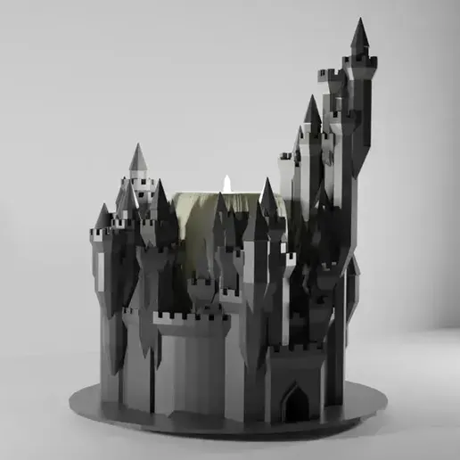🏰 Candlelight Castle - Castillo de fantasía imprimible en 3D Portavelas ...