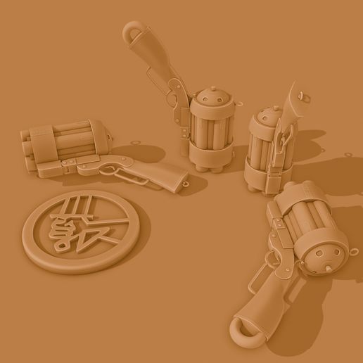 STL file Hellboy GUN 🔫 ・3D printable model to download・Cults