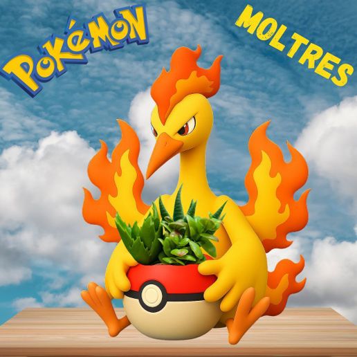 🔥 Moltres Flowerpot - Legendary Fire Pokémon | Decorative and ...