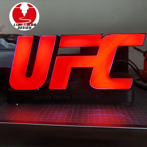 🔦 UFC 3D led lamp・ STL File for ・Cults