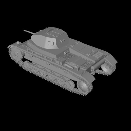 🪖 German Type 2 Tank B 3D model material・文件用于 OBJ 三维打印・Cults