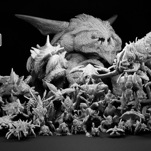 👹 Zerg Unit Set Miniature STL・ 3D File for 3D printing・Cults