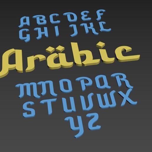 STL file 3D font "Arabic 🪞 ・3D printable model to download・Cults